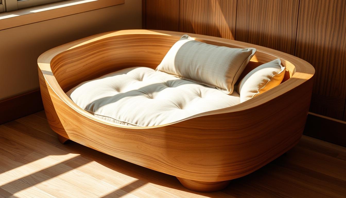 Stylish Woodworking Dog Bed for a Cozy Pup